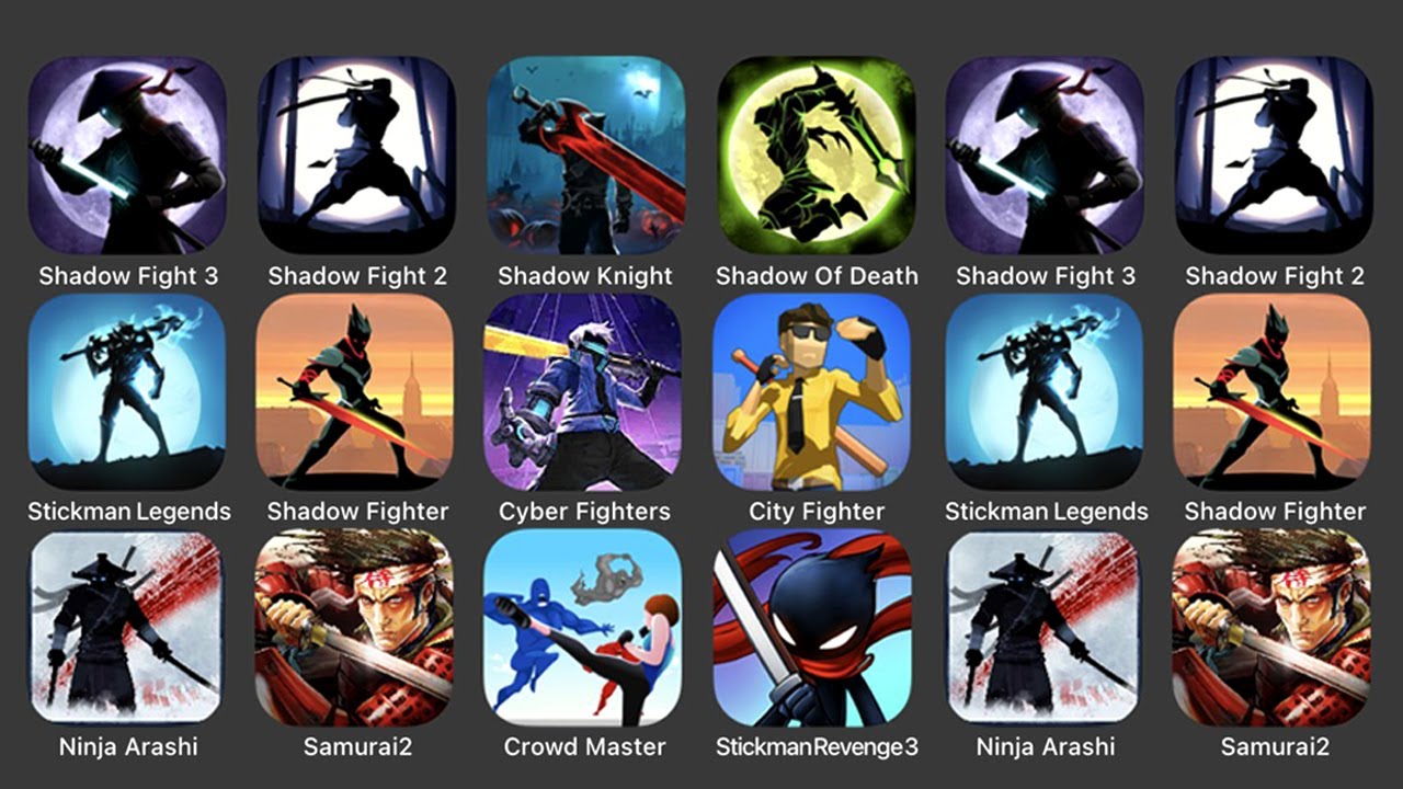 Shadow Fight 3, Shadow Fight 2, Shadow Knight, Shadow Of Death ...