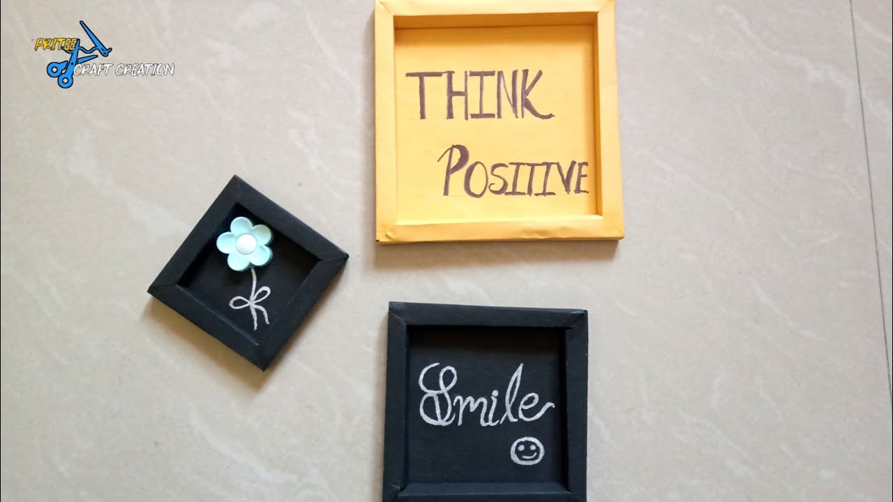 How to make mini paper frame - YouTube