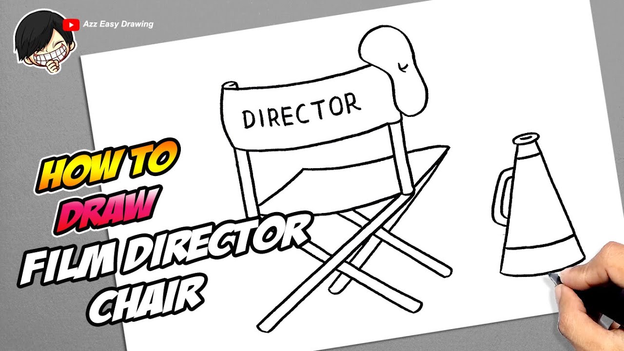 How to draw Film Director Chair - YouTube