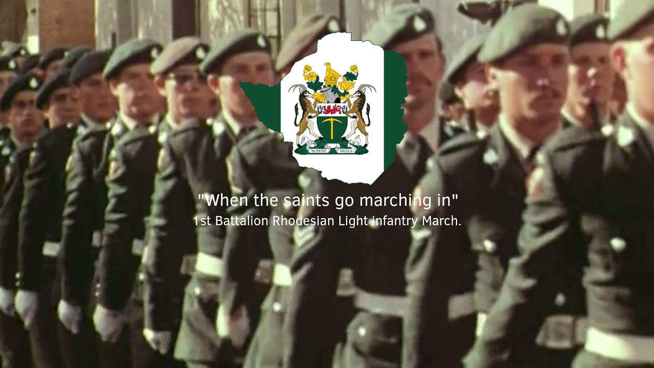 "When the saints go marching in" Rhodesian Light infantry March - YouTube