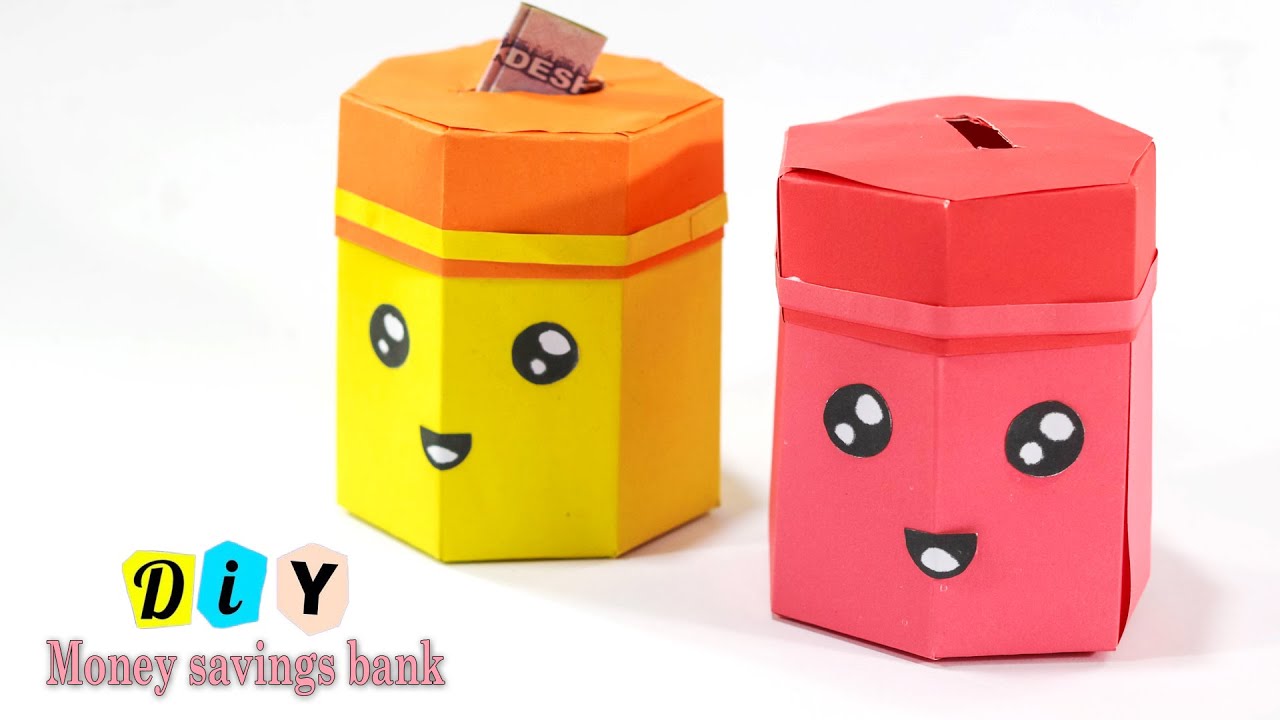 How to make Money Bank | Cute Money Bank / how to make money saving box ...