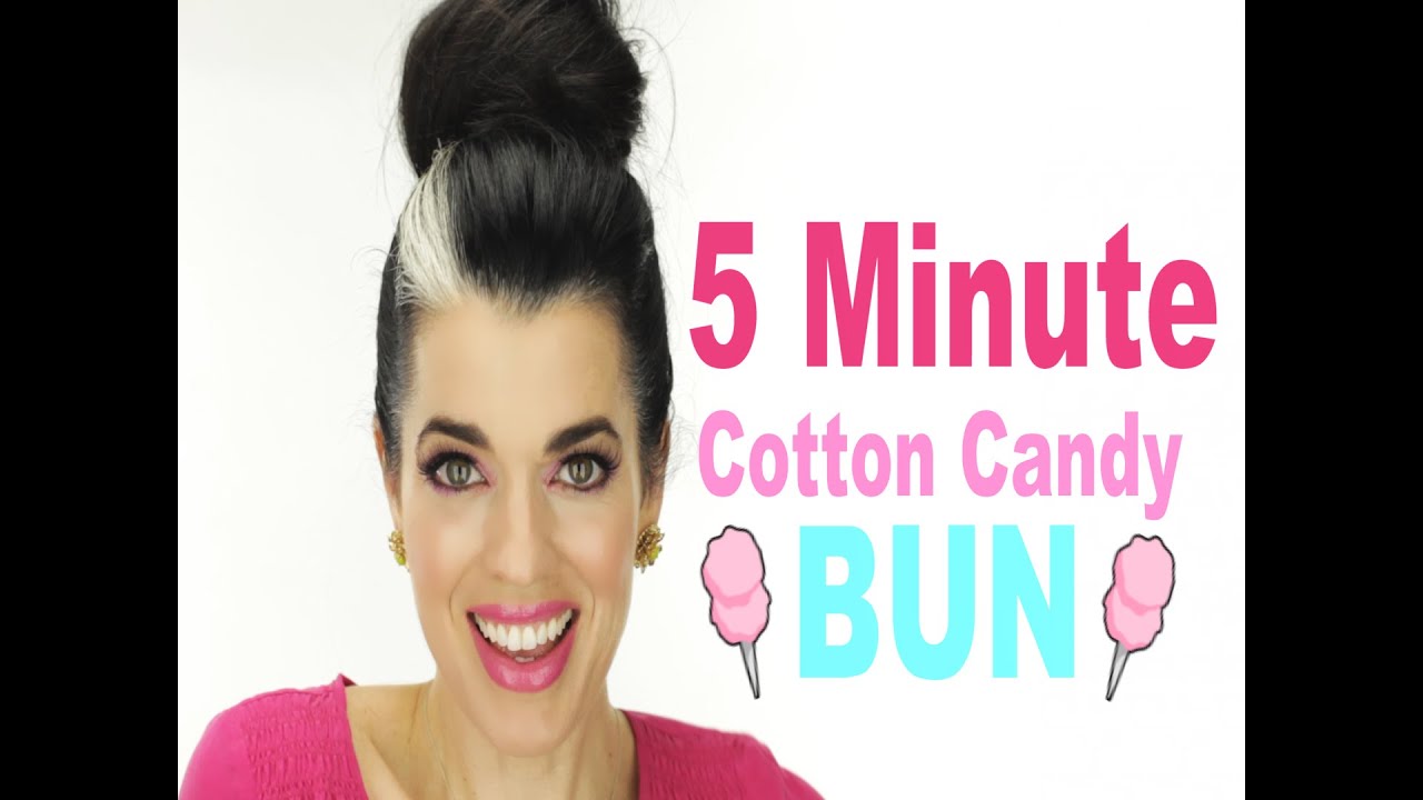 5 Minute Cotton Candy Hair Bun | Chic & Easy | Nikol Johnson - YouTube