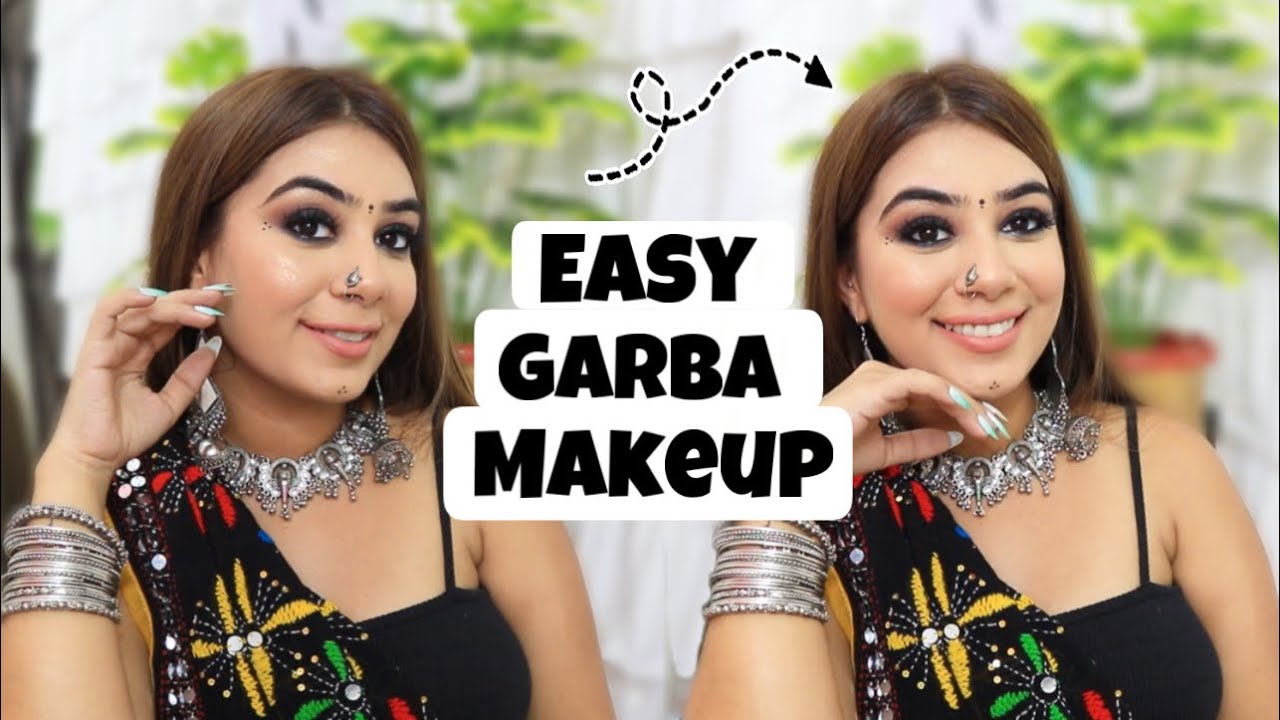 *Sweat Proof* Easy Garba Makeup Look | Step By Step Tutorial | Smokey ...