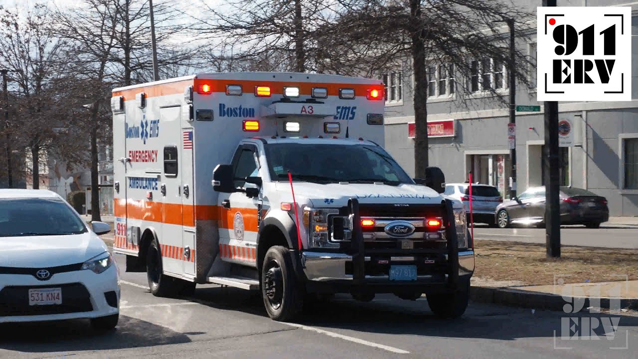 Boston EMS Ambulance 3 Responding - YouTube