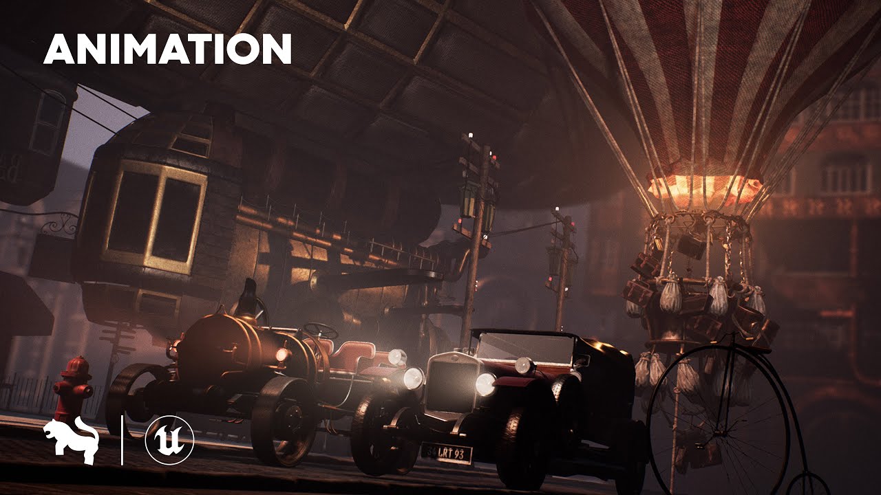 Classic SteamPunk Victorian Vehicle 02 Animation Test In Unreal classic-steampunk-victorian-vehicle-02-animation-test-in-unreal