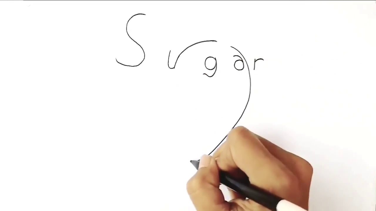 CARA MENGGAMBAR SUGAR DARI KATA SUGAR | MY TALKING TOM 2 - YouTube