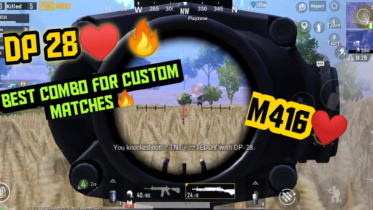Why dp28 and m416 is the best combo for custom matches ️🤔 realme x2 ...