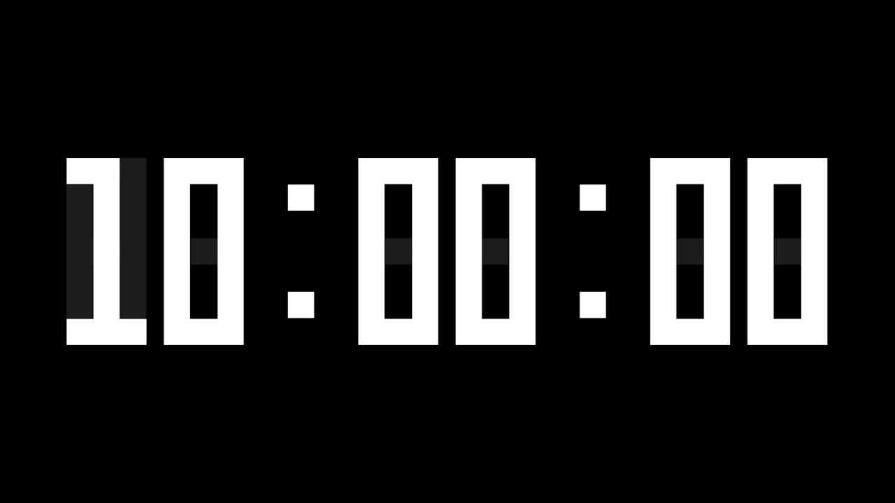10 Hour Countdown Timer with Alarm & Chapters - Digital Display - White ...