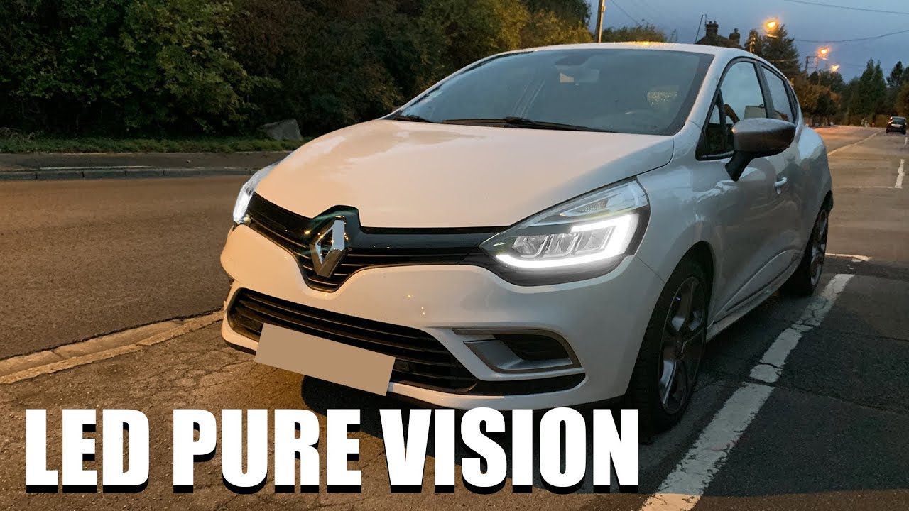 Les phares PURE LED VISION de ma CLIO 4 GT LINE sont UNE TUERIE ! - YouTube