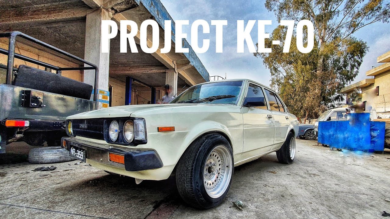 Toyota corolla ke-70 Project on Road witj 10jj Rims and new paint work ...