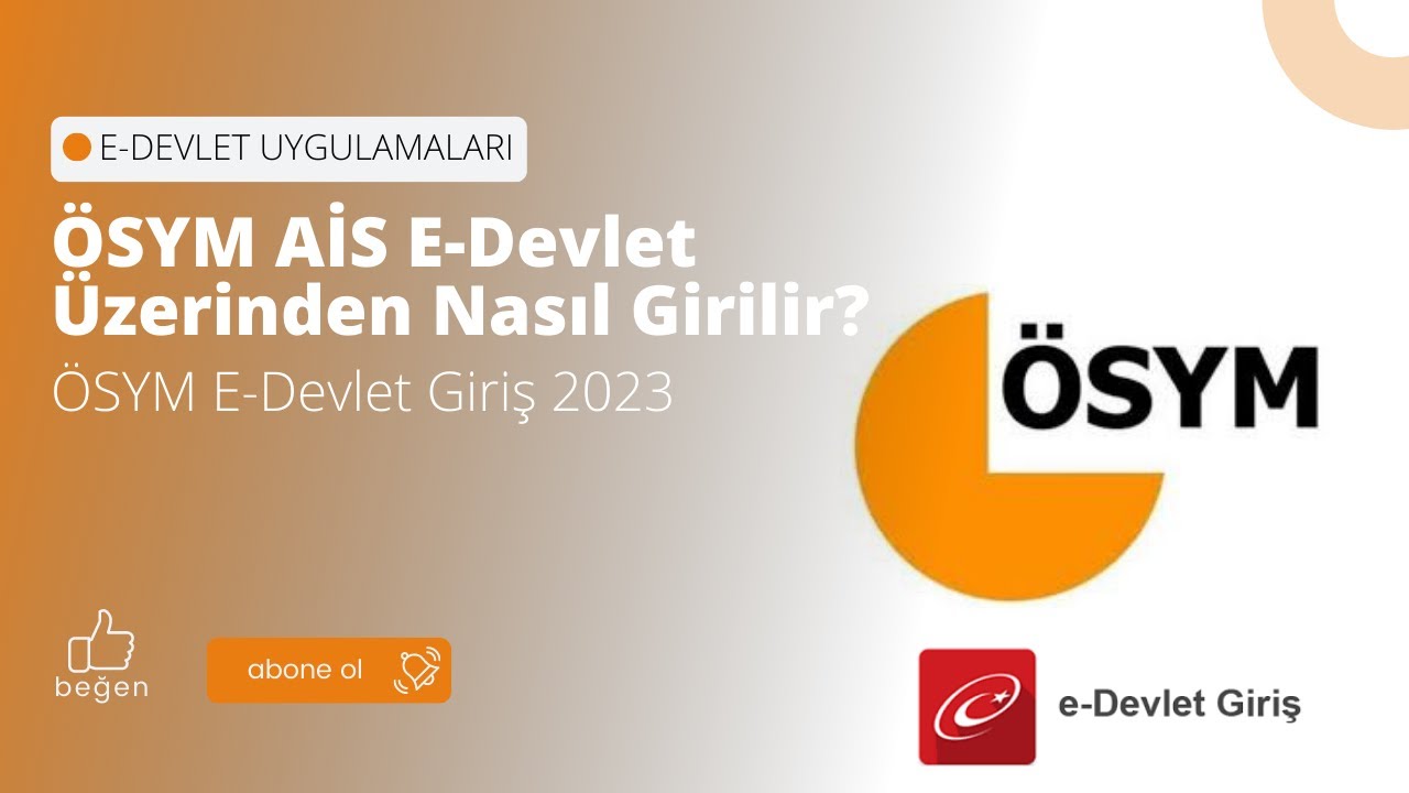 ÖSYM AİS E-Devlet Üzerinden Nasıl Girilir? ***ÖSYM E-Devlet Giriş 2023 - YouTube