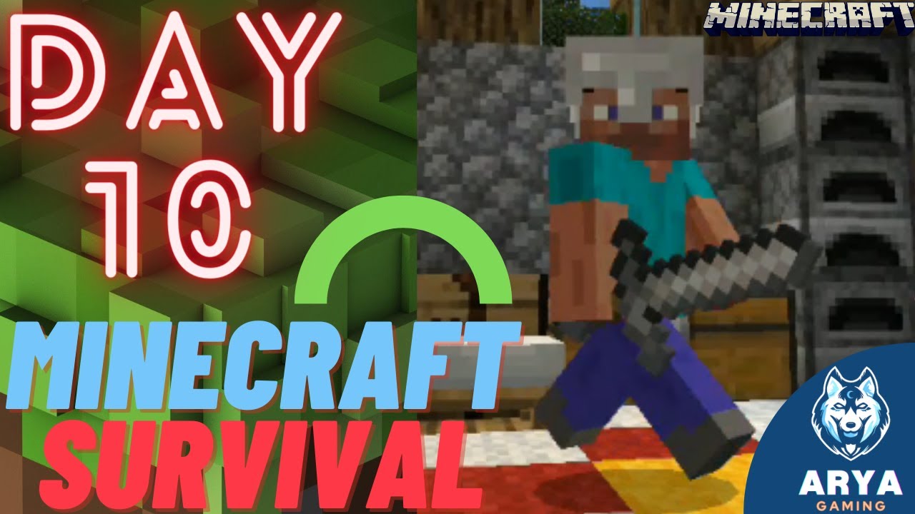 Minecraft Survival DAY 10 | Minecraft Gameplay | Minecraft 100 Day ...
