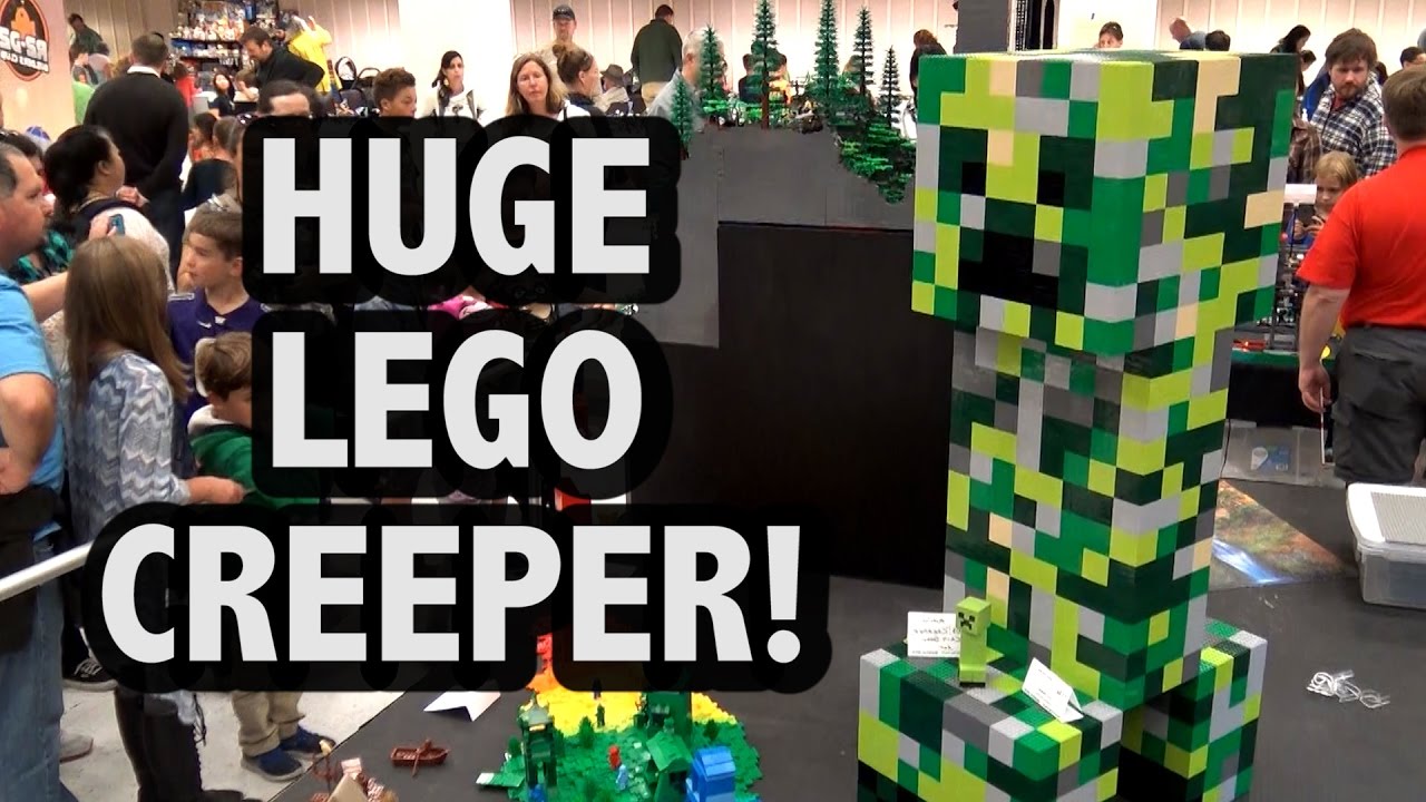 Giant LEGO Minecraft Creeper | BrickCon 2016 - YouTube