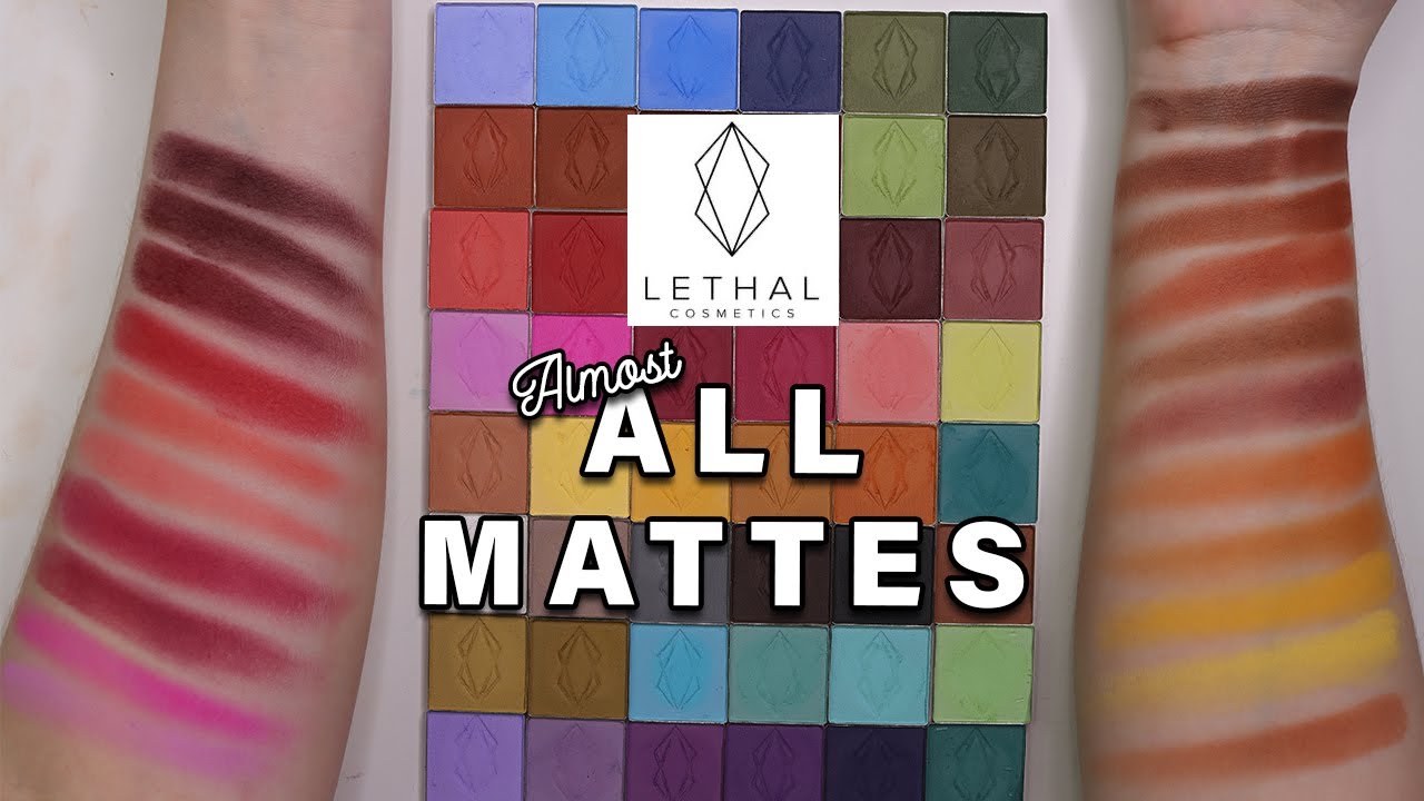Lethal Cosmetics Eyeshadow Swatches | (Almost) ALL THE MATTES - YouTube