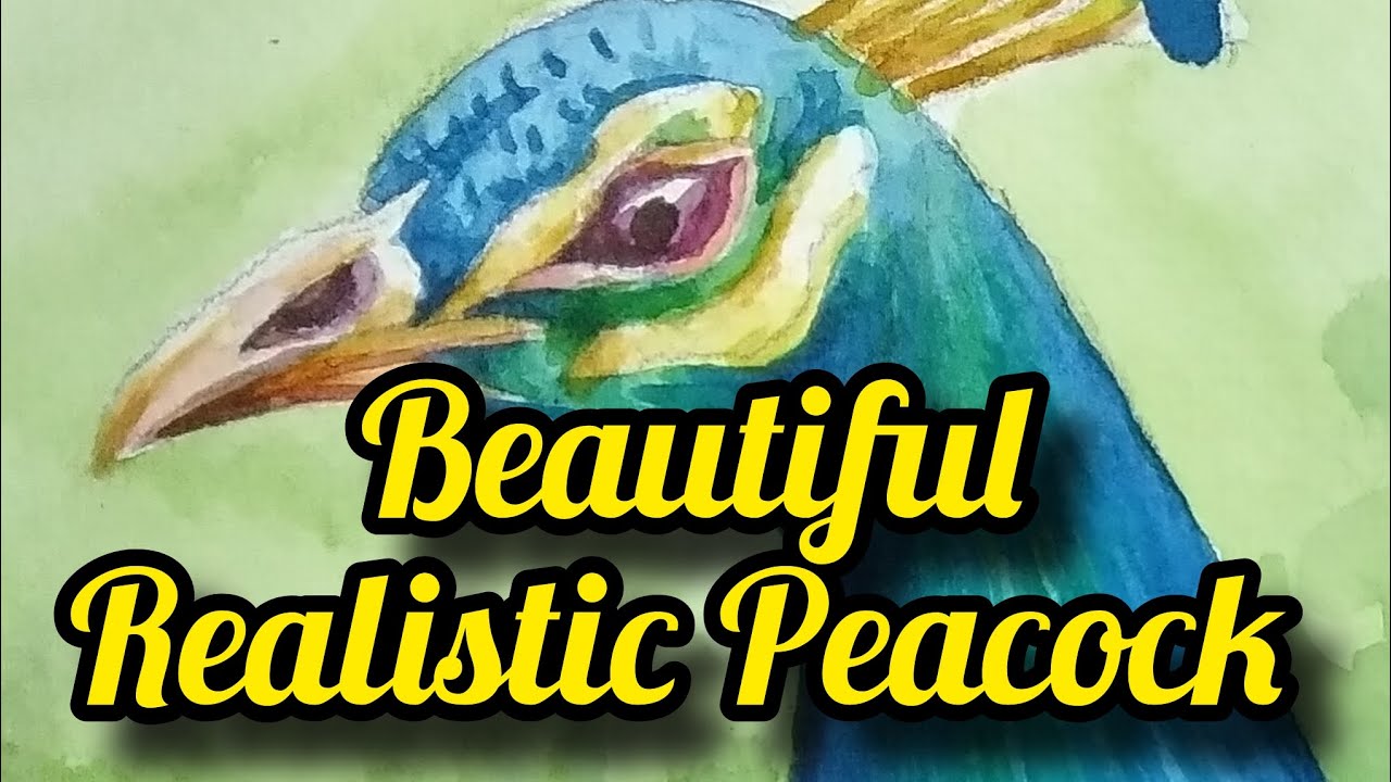 Beautiful Realistic Peacock painting #watercolour Painting tutorial # ...