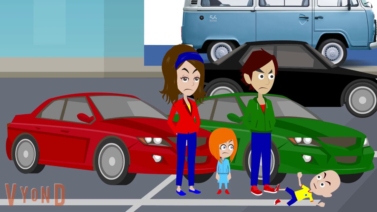 Caillou Misbehaves At The Volkswagen Dealer/Grounded/Scary Punishment ...