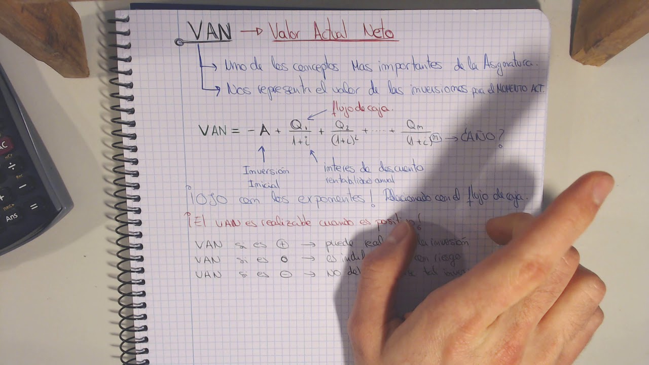 ¿Que es el VAN? - Valor Actual Neto - Economía de la Empresa UNED - YouTube