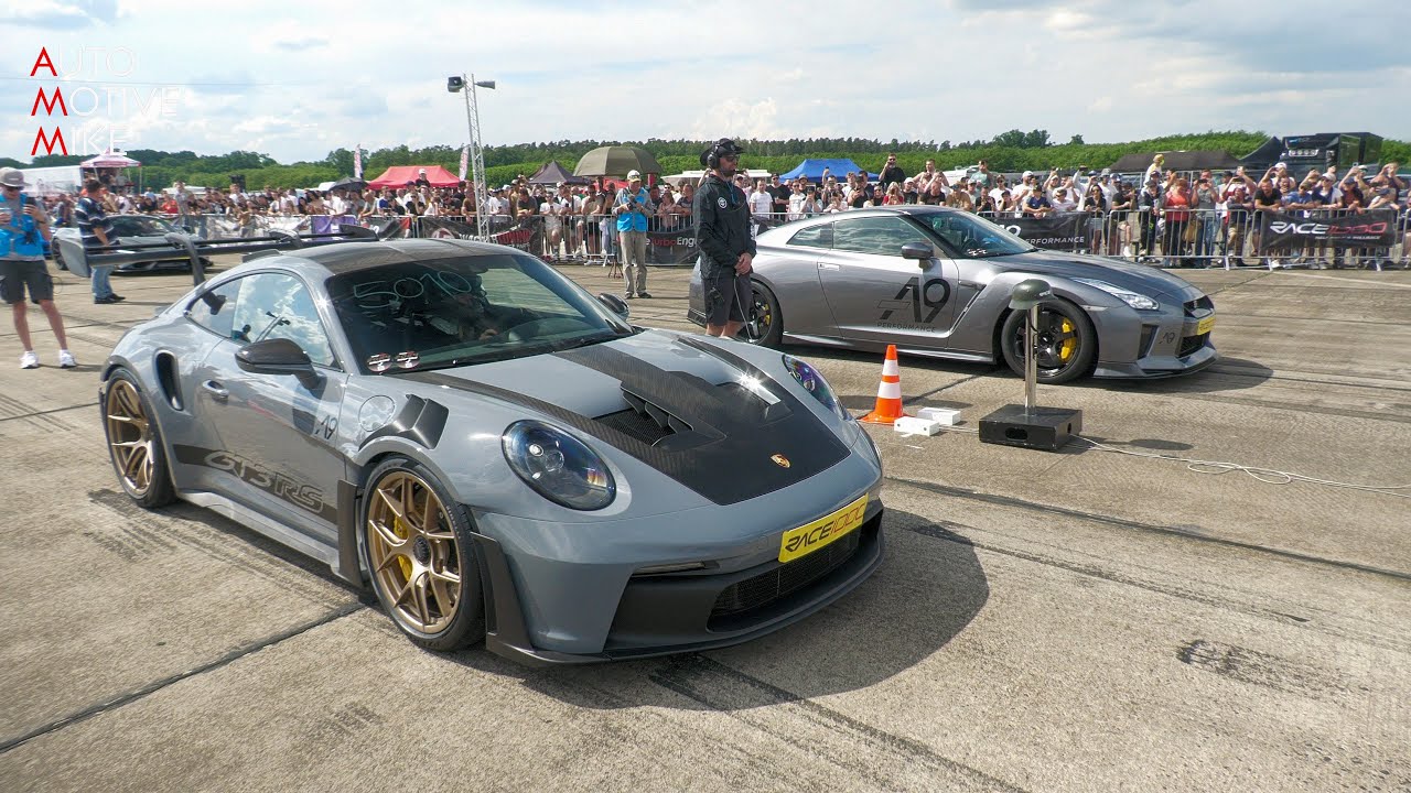 Porsche 992 GT3 RS vs 1200HP Nissan GT-R R35 A9 Performance - YouTube