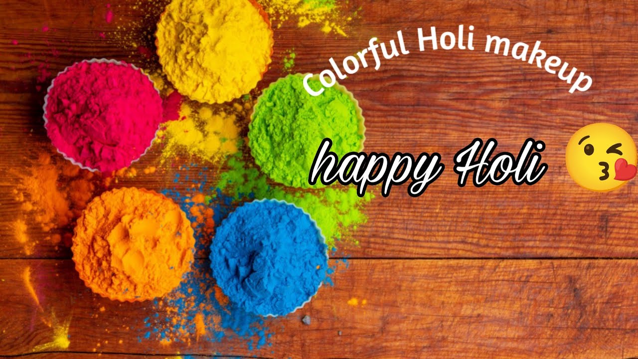 Get Ready with me for Holi 😘 Holi makeup! colorful Holi makeup! quick ...