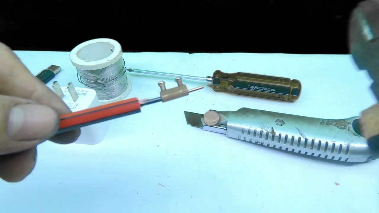 How To Make Soldering Iron Using Pencil - YouTube