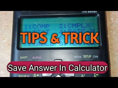 how to save answers on casio calculator | how to save answers in ...