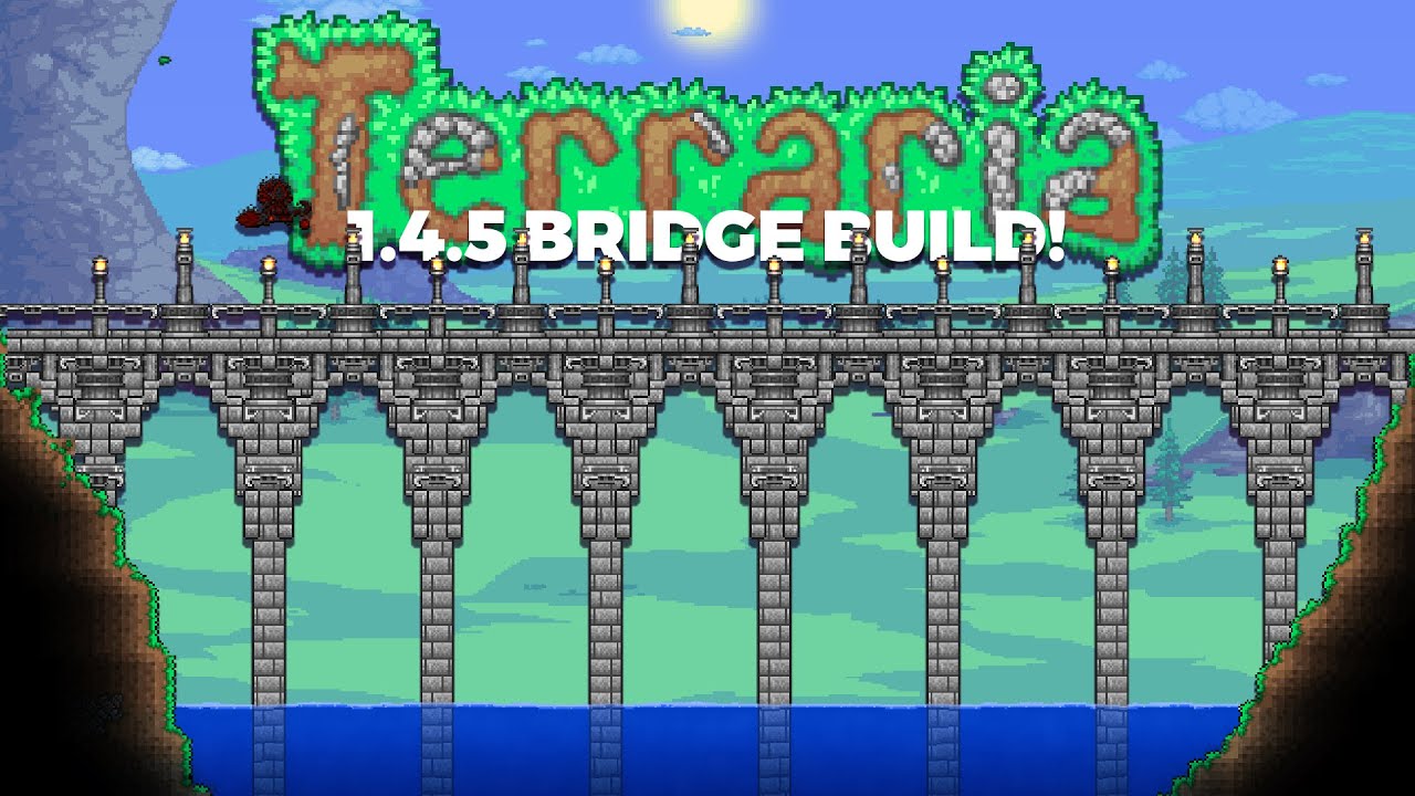 Using The BRAND NEW Block to Build a Bridge in Terraria 1.4.5! - YouTube
