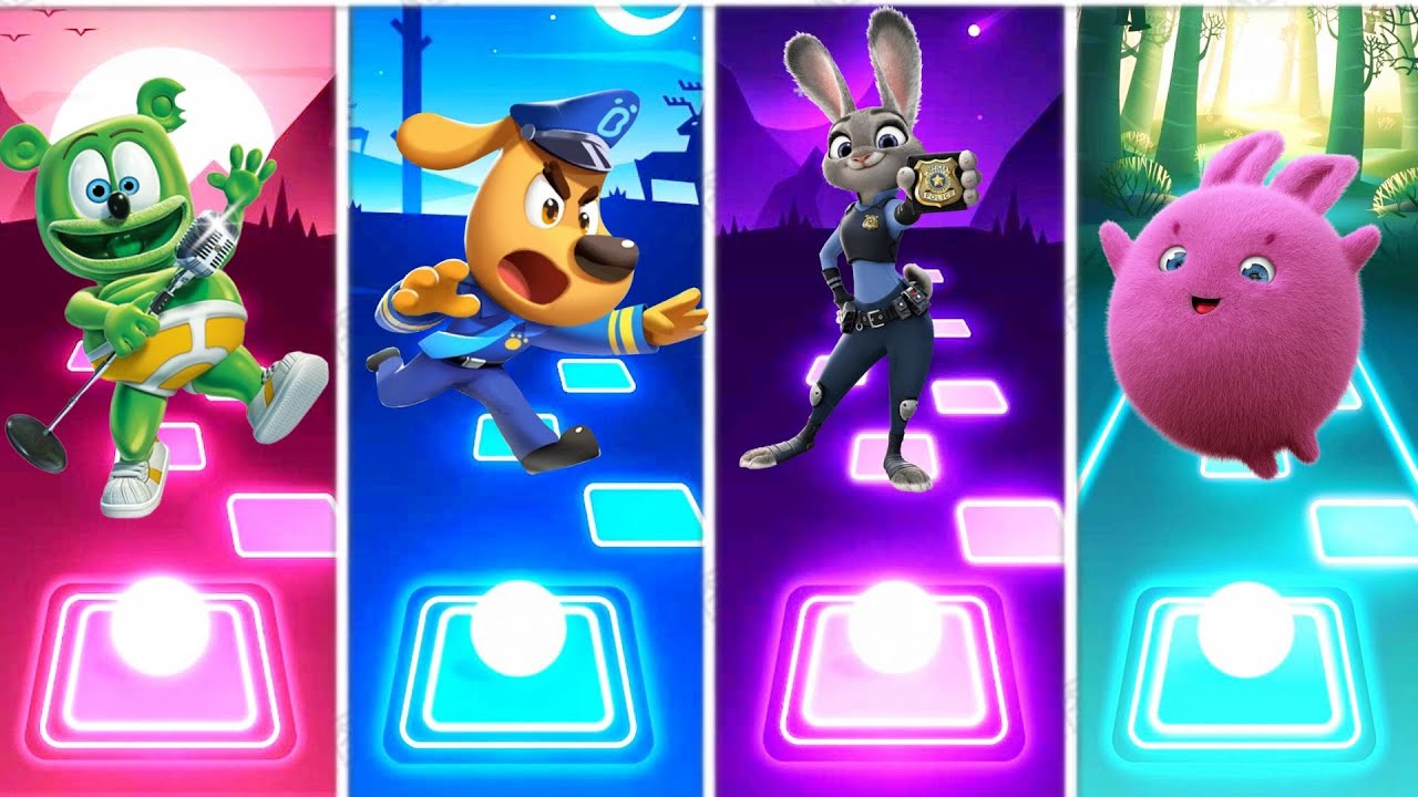 Gummy Bear 🐻 🆚 Sheriff Labrador 🐶 🆚 Judy Hopps 🐰 🆚 Sunny Bunnies, Big ...