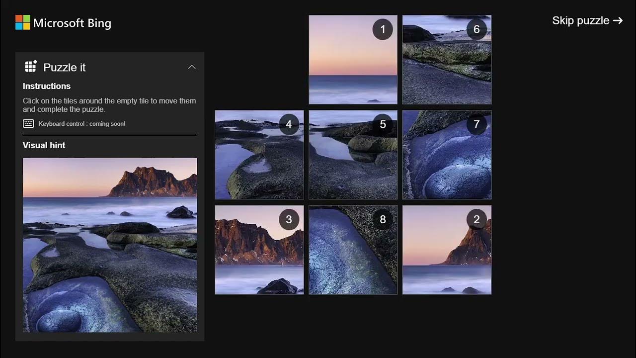 AI Solves Microsoft Bing Slide Puzzle (ASMR) - YouTube