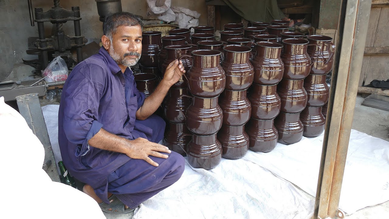 Manufacturing of Tea Kettle ( Lota ) in Local Factory - YouTube