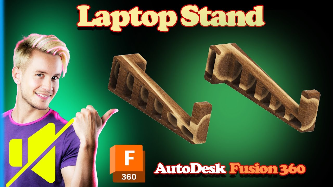 Unique Laptop Stand - Fusion 360 - YouTube
