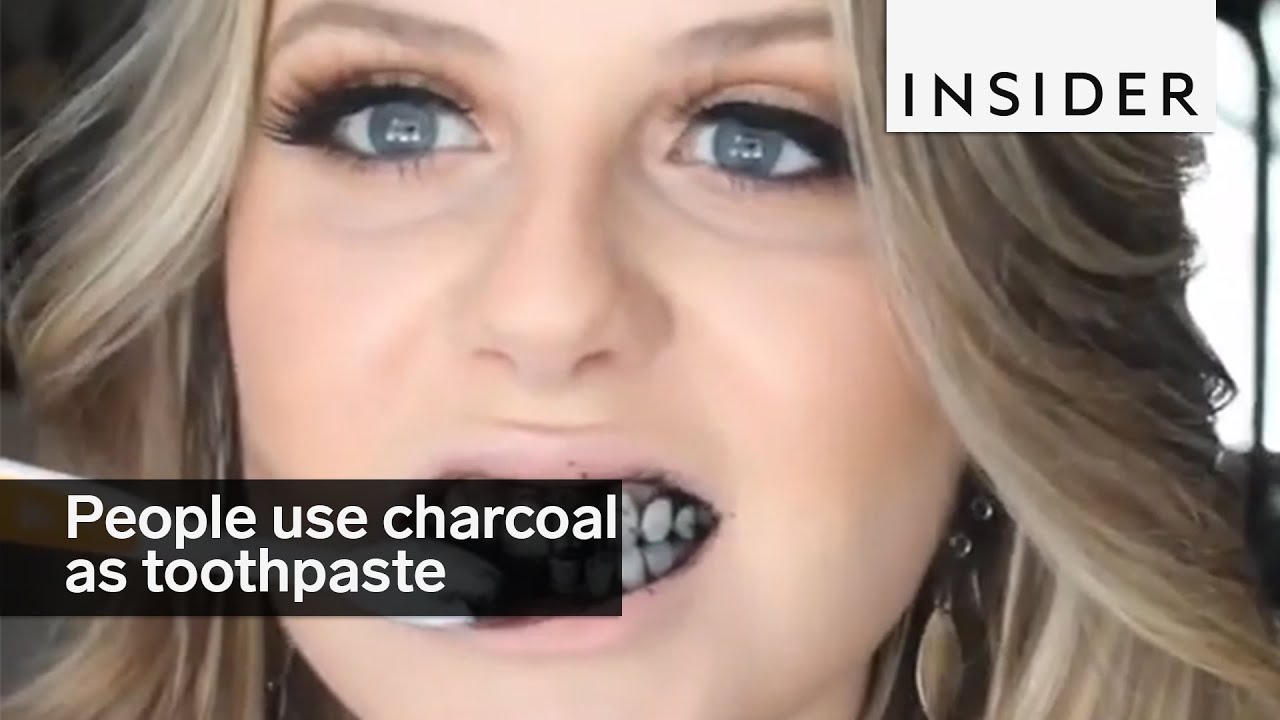 People are using charcoal toothpaste to get whiter teeth - YouTube