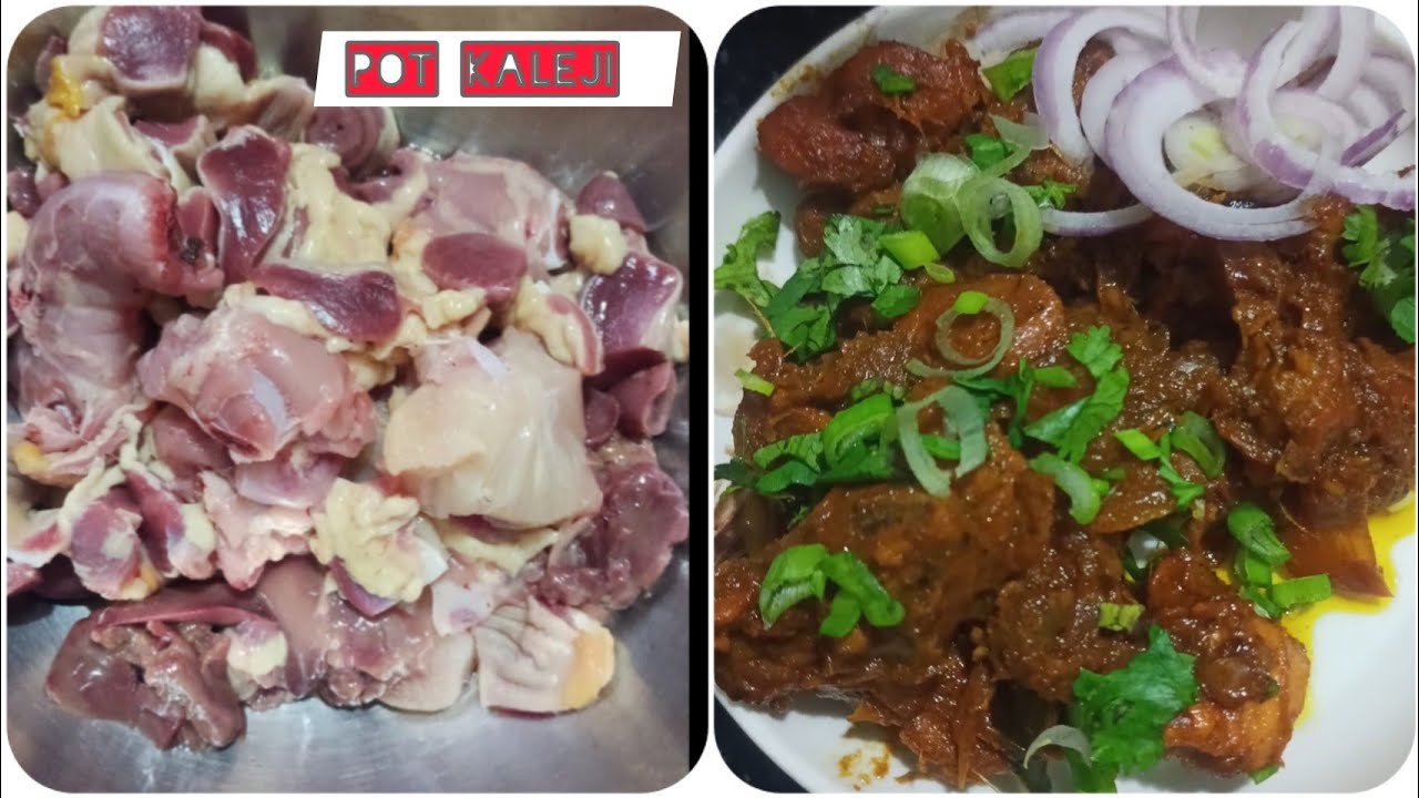 Pot kaleji masala/ chicken smokey Gizzard liver /1kg pot kaleji recipe ...
