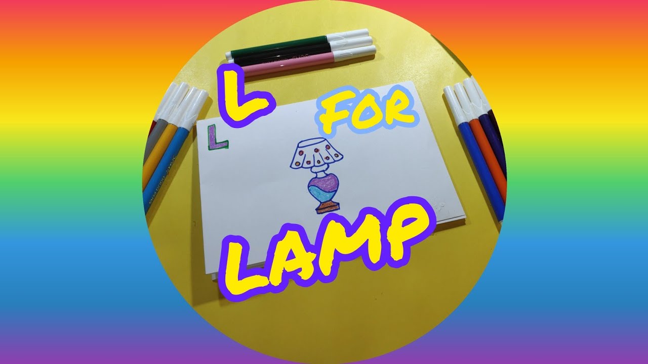 How To Draw L for Lamp Easy Tutorial by Art For Kids - YouTube