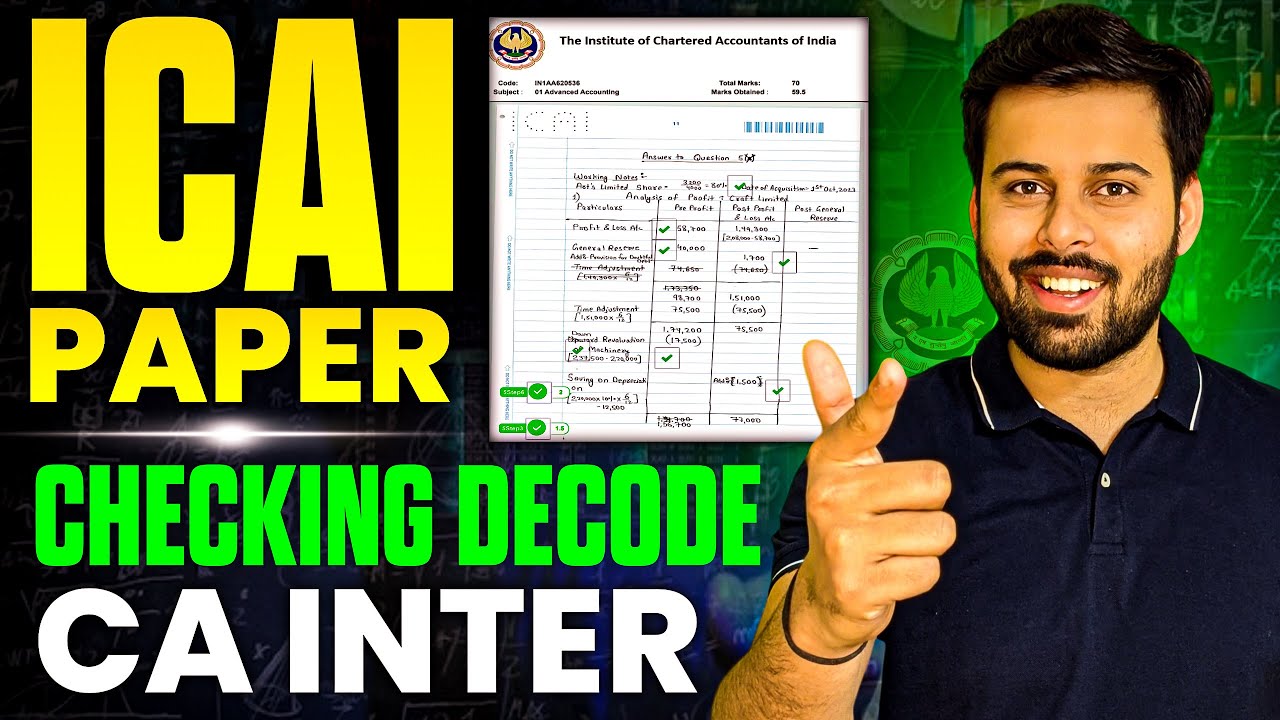CA Inter AIR 1 Advanced Accounts ICAI Certified Copy OUT || 90+ in ...