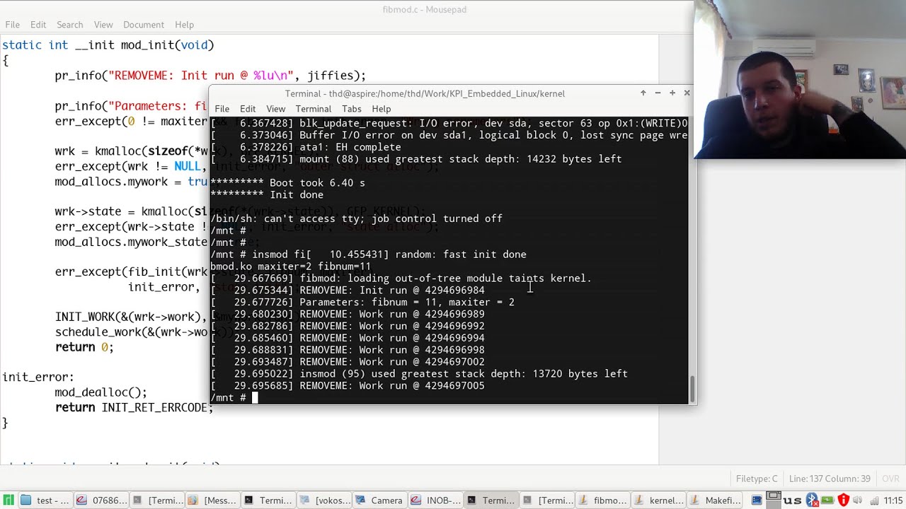 Разработка модулей ядра Linux — Работа с Work Queue [Kernel] - YouTube