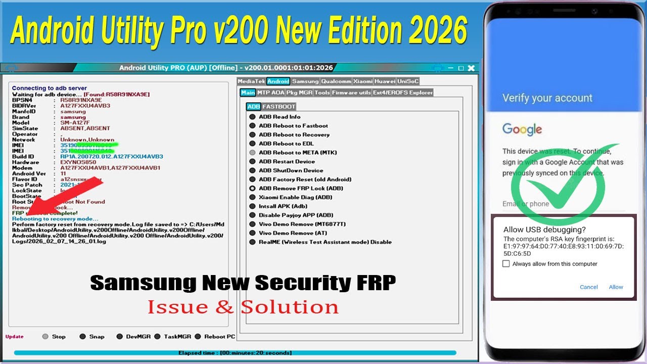 Samsung FRP Tools | New Security Android 13/14/15/16 | Utility Pro Tool ...