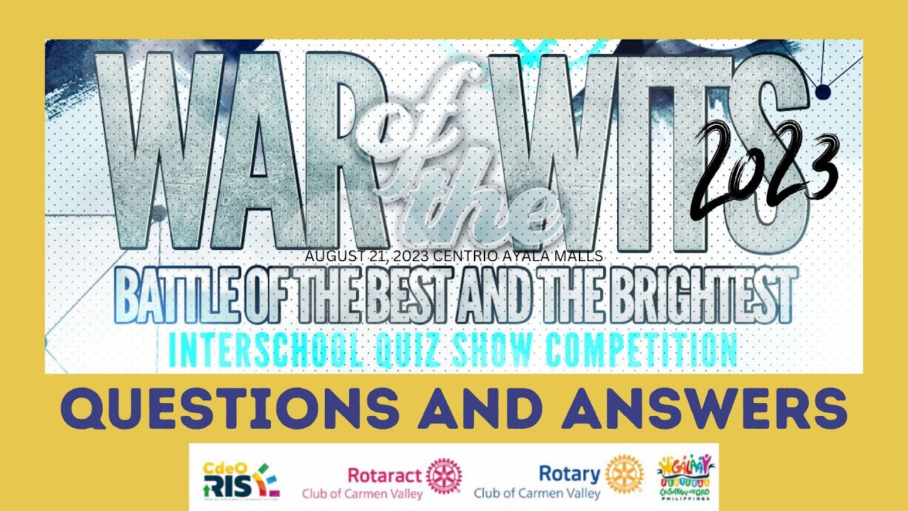 WAR OF WITS QUESTIONS || BATTLE OF THE BEST AND THE BRIGHTEST - YouTube