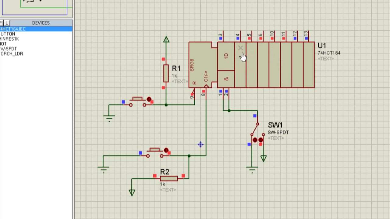 Registro 74164 ejemplo aplicado - YouTube