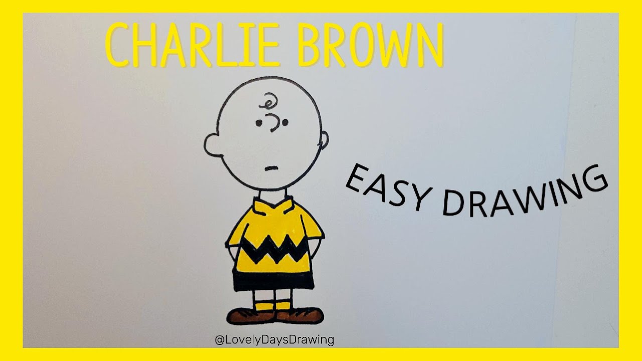 How to draw Charlie Brown | Cartoon Character | PEANUTS | Easy Drawing ...