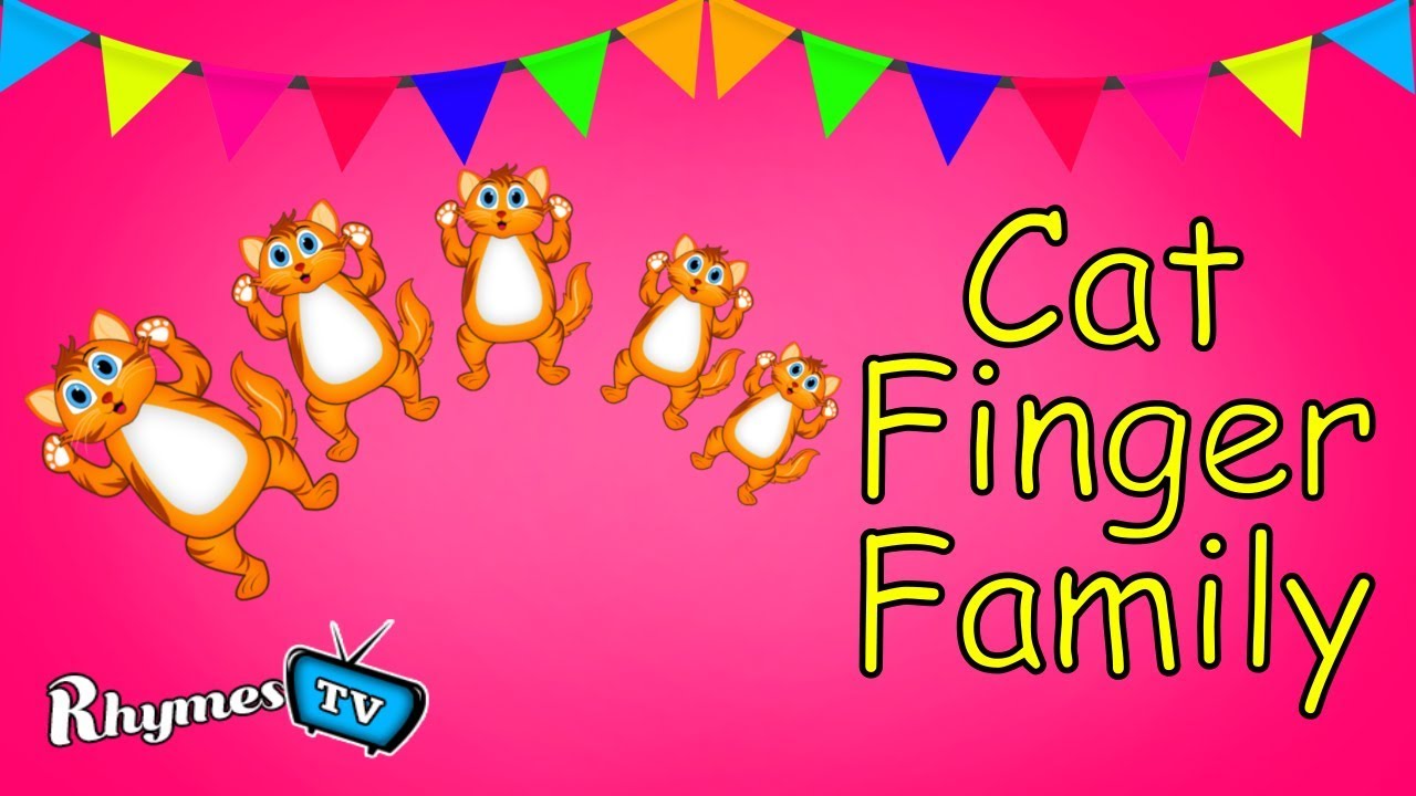 Cat Finger Family Nursery Rhyme - YouTube