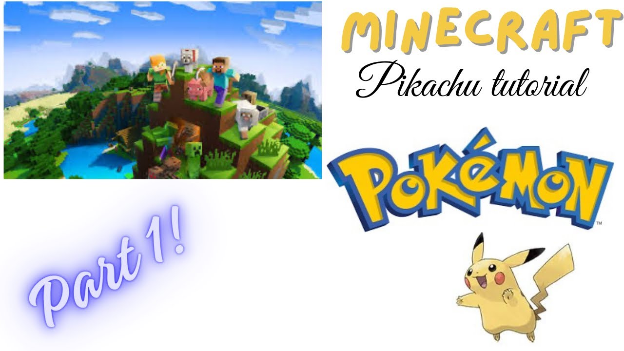Minecraft tutorial pixel art Pikachu (Part 1 only head) - YouTube