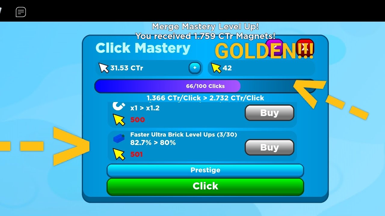 Golden Clicks Are Now Back!!!!!! - YouTube