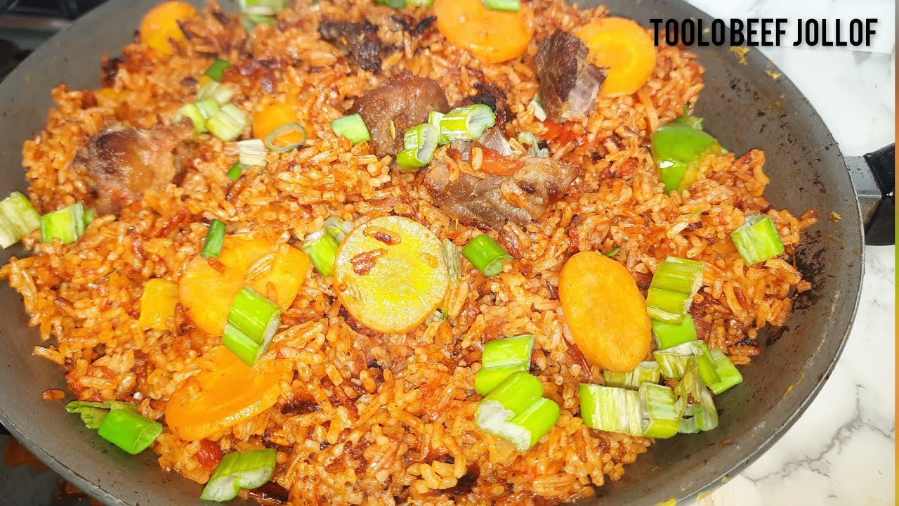 How To Make The Best Jollof /Toolo Beef Jollof - YouTube