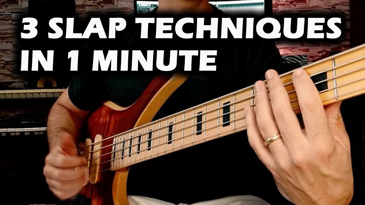 3 SLAP TECHNIQUES FOR BEGINNERS IN 1 MIN - Slap Bass Lesson - YouTube