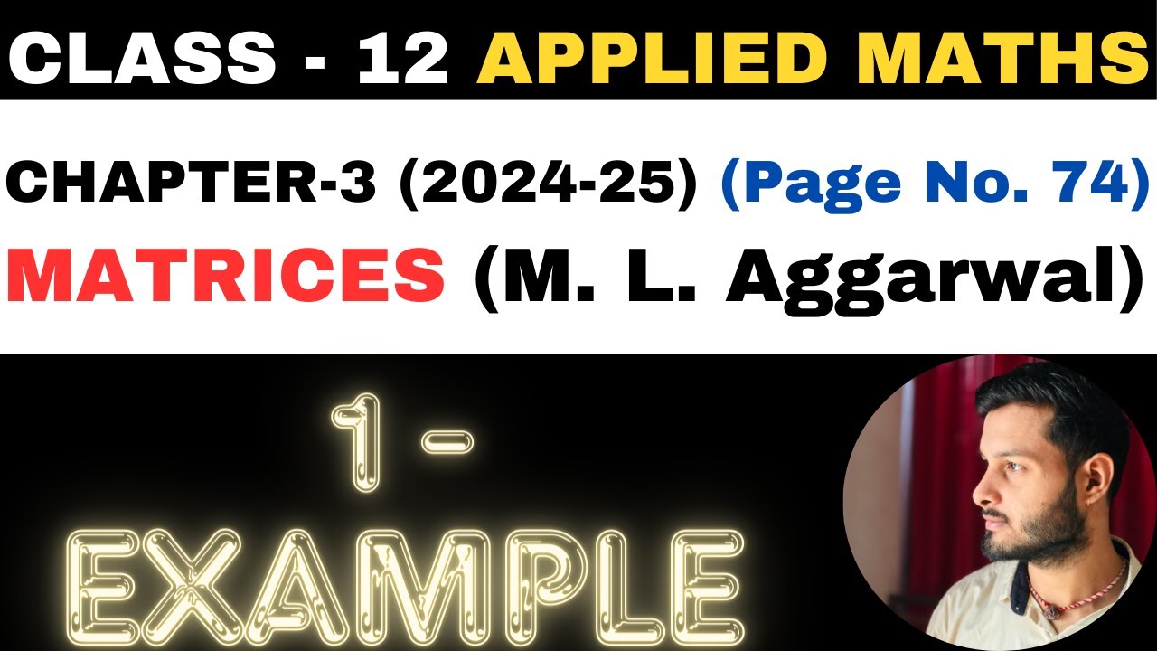 1 Example sol l Chapter 3 l MATRICES l example1 l Class 12th Applied ...