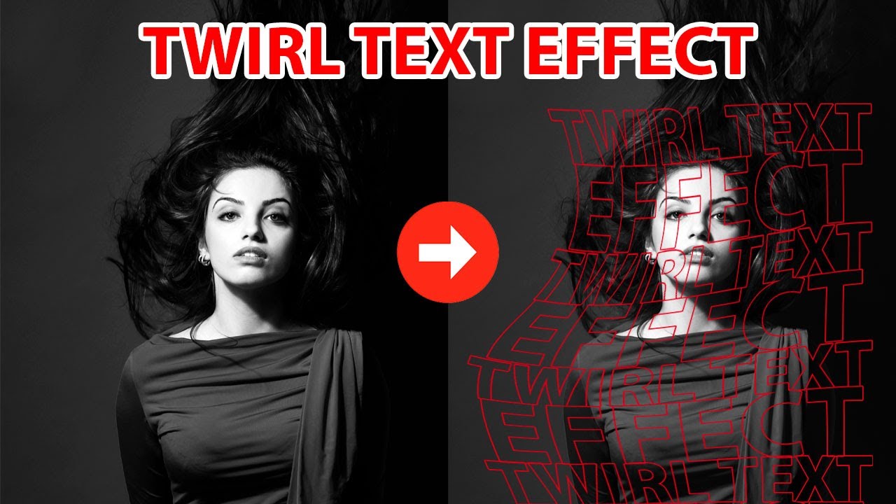 How to Create Twirly Text Effect in Photoshop - YouTube