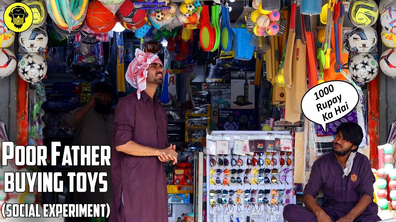 Poor Father Buying Toys for Children - YouTube