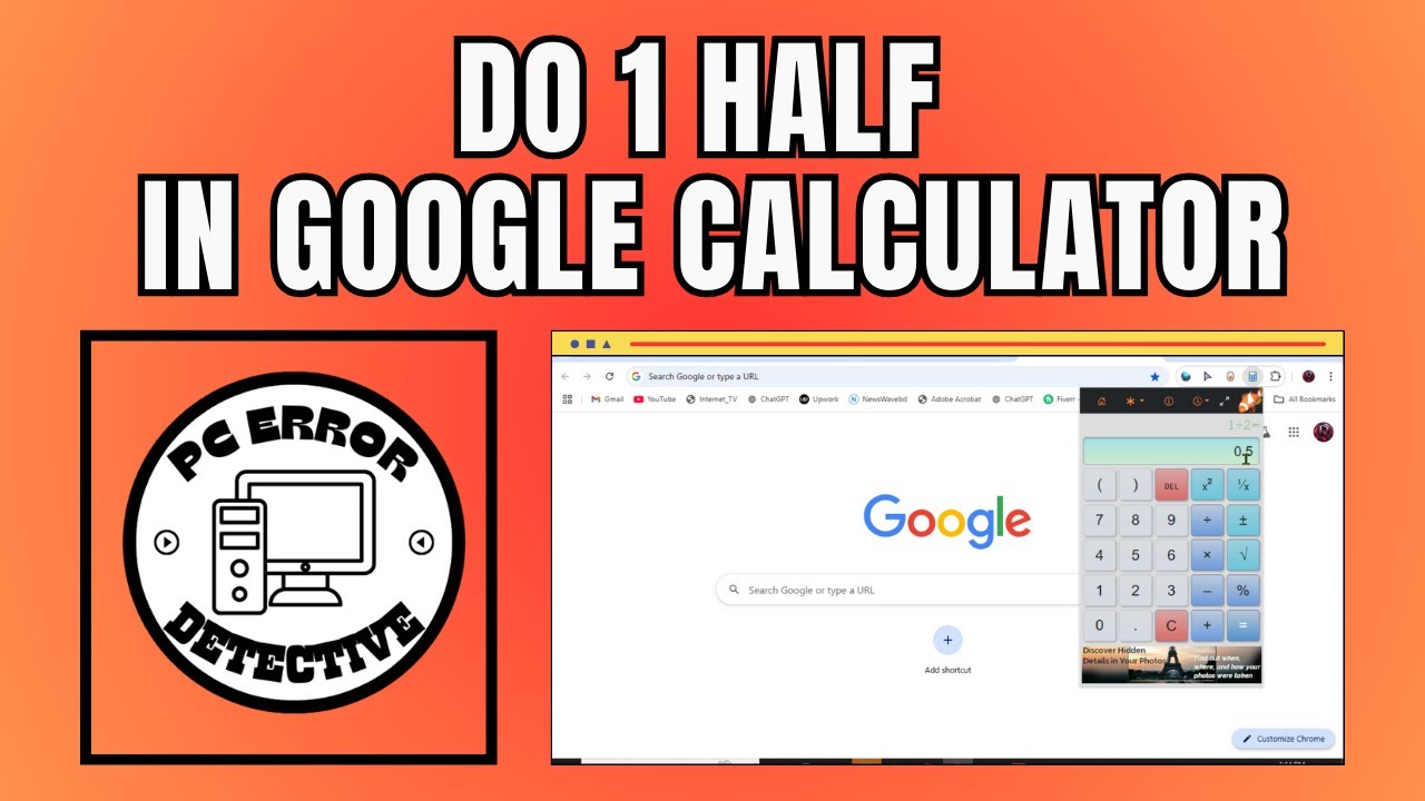 How to Do 1 Half in Google Calculator - YouTube