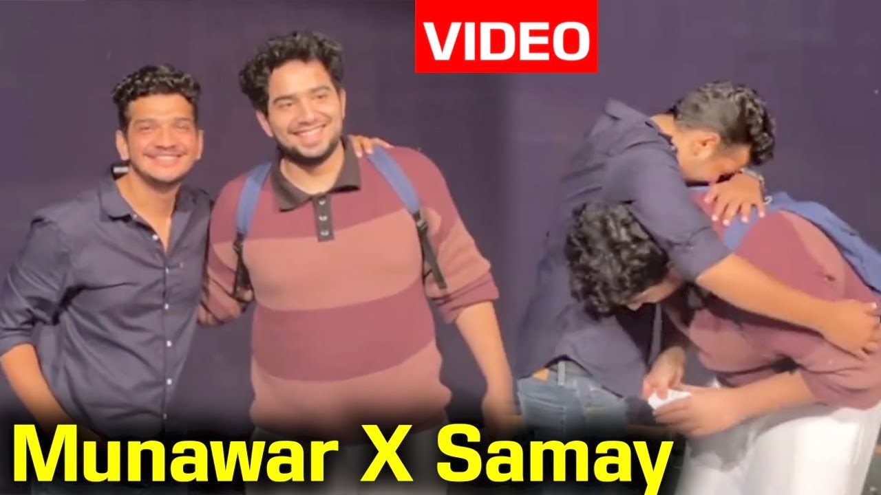 Munawar Faruqui MEETS Samay Raina | Samay Raina FAN MOMENT with Munawar ...