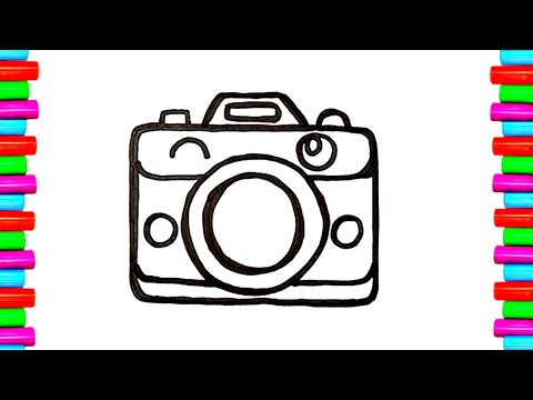 Drawing a Camera| How to draw camera | Coloring and Painting for kids ...